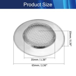 Juvielich Stainless Steel Sink Strainer-2.56" Diameter Rim Mesh Strainer Perfect for Kitchen Sink/Bathroom Bathtub Wash Basin Floor Drain Balcony Drain Hole Hair Catcher 4Pcs