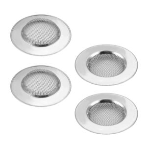 juvielich stainless steel sink strainer-2.56" diameter rim mesh strainer perfect for kitchen sink/bathroom bathtub wash basin floor drain balcony drain hole hair catcher 4pcs