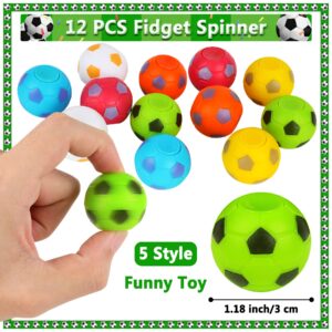 Soccer Party Favors Set 80 PCS Soccer Toys Whistle Fidget Spinner Silicone Bracelet Tattoo Stickers Eraser Keychains for Soccer Theme Birthday Party Goodie Bags Fillers Sports Party Supplies