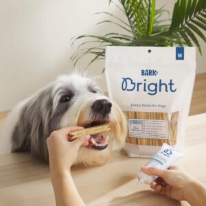 BARK Bright Dental Sticks for Medium Dogs Chews, 15.87 oz., Count of 30