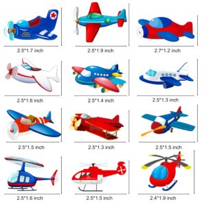 Airplane Cupcake Topper Plane Birthday Party Supplies, Airplane Aircraft Cupcake Toppers for Kids Plane Theme Party Baby SHower Favor Supplies SET of 24