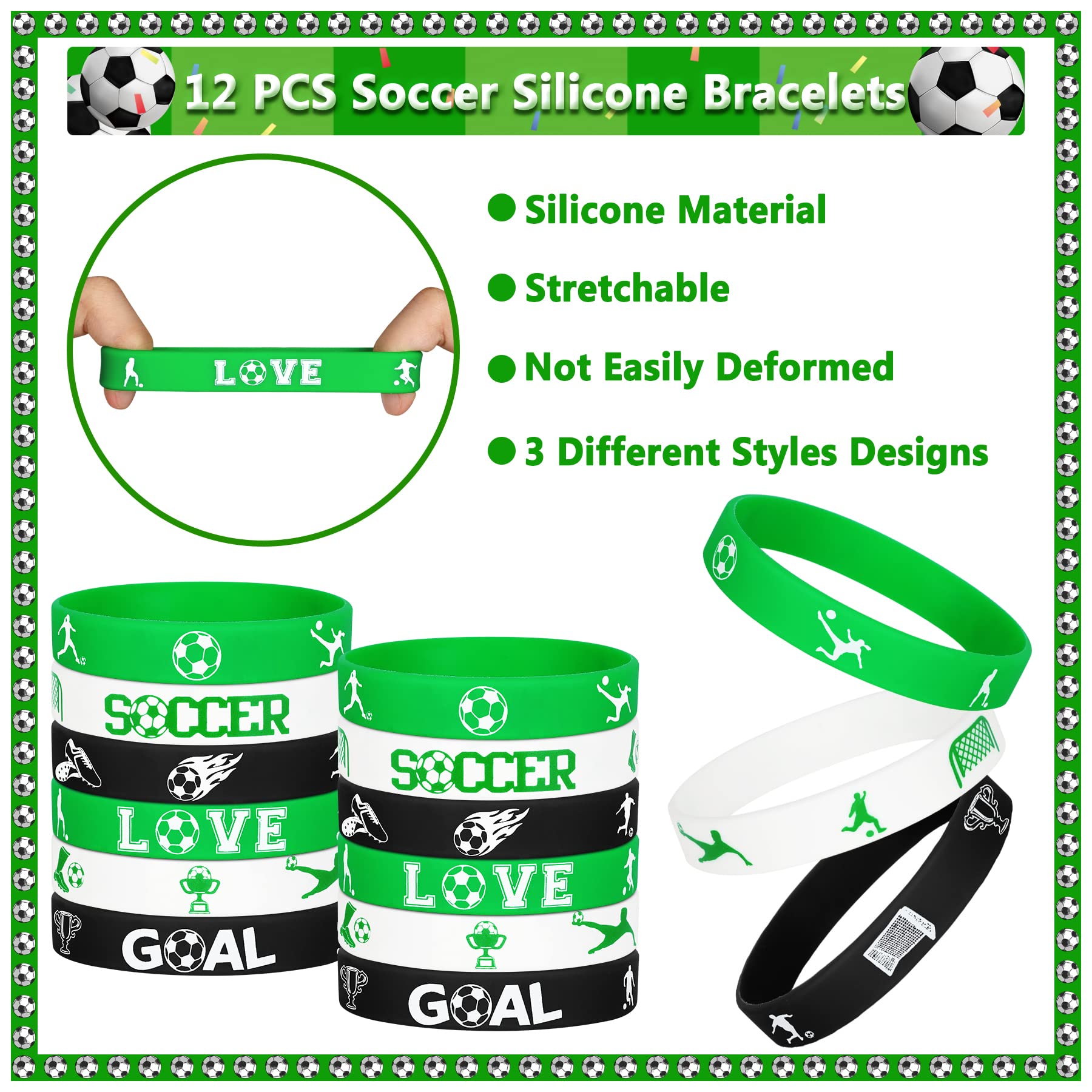 Soccer Party Favors Set 80 PCS Soccer Toys Whistle Fidget Spinner Silicone Bracelet Tattoo Stickers Eraser Keychains for Soccer Theme Birthday Party Goodie Bags Fillers Sports Party Supplies