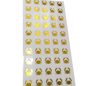 crab food choice stickers for place cards- meal stickers (clear with gold icon) by savor the memories