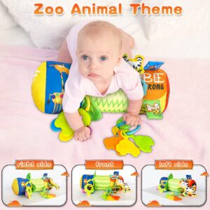 HISTOYE Baby Tummy Time Pillow Toy with Detachable Rattles Crawling Roller Developmental Baby Toys 3-6 Months Baby Toys 6-12 Months Infant Toys 0 3 6 9 12 Months Old Toys for Baby Infants Newborn