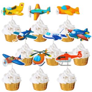 Airplane party decorations, Airplane birthday party supplies,Happy Birthday Banner Airplane Aircraft Garland Foil Latex Balloons Cake Cupcake Toppers for Kids Plane Theme Party Baby Shower Supplies