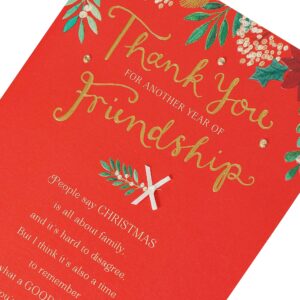 UK Greetings Friend Christmas Card - Friendship Christmas Card - Happy Christmas Card for Friend - Thanks You Card for Friend, Multi, 615854-0-1