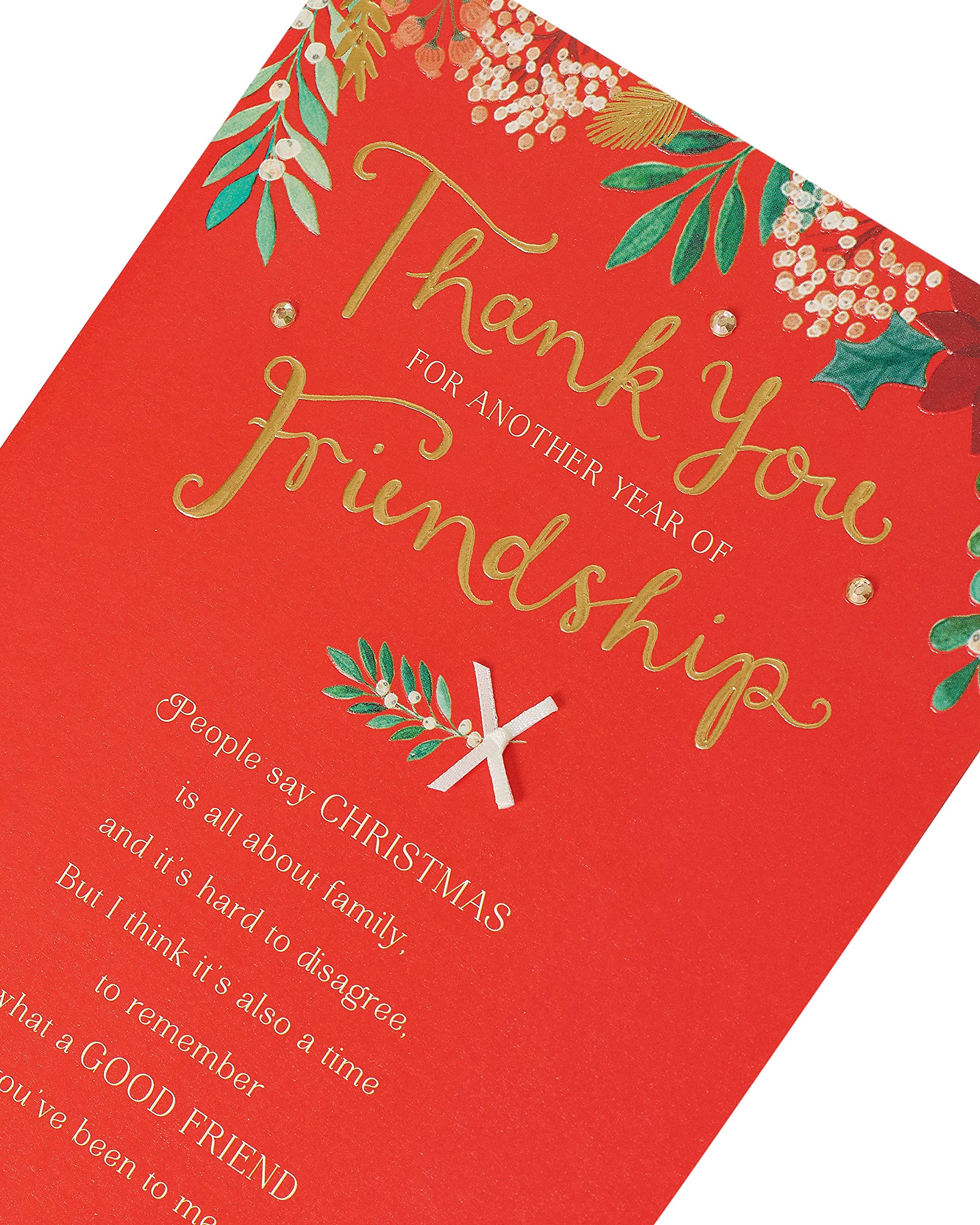 UK Greetings Friend Christmas Card - Friendship Christmas Card - Happy Christmas Card for Friend - Thanks You Card for Friend, Multi, 615854-0-1