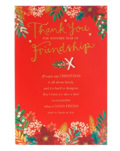 uk greetings friend christmas card - friendship christmas card - happy christmas card for friend - thanks you card for friend, multi, 615854-0-1