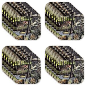 Havercamp Next Camo 7" Deer Plates (24 pack)! 24 Hunting Camo Square Dessert Plates. Great for Hunter Themed Party, Camouflage Motif, Birthdays, Graduations, Outdoor Family Picnic.