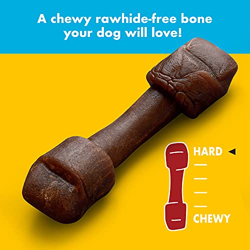 Chewsday 5-Inch Long-Lasting Dog Chew Bones, Made in The USA, All Natural Rawhide-Free Highly-Digestible Treats, Chicken Delight - 14 Count