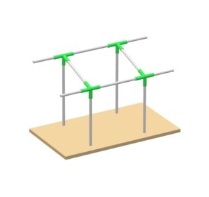 goodszone canopy fittings 1-3/8" slant roof carport deck shed frame connectors 4/pack, without poles (center section)