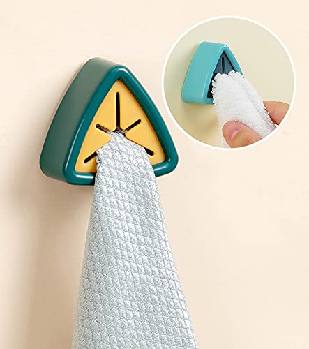 WOIWO 3 PCS Kitchen Creative Towel Rack No-Punched Storage Hook Kitchen Wiper Plug Hanging Rack Hand Towel Washing Towel Storage Rack