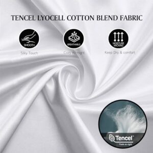 Beautyrest Tencel/Cotton Blend Featherand White Down Fiber Matress Topper with Elasticized Anchor Bands