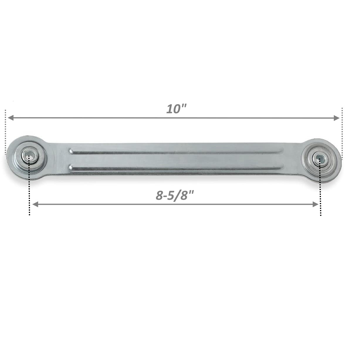 4/Pack Glider Bearing Arm Brackets Replacement Patio Glider Parts Rocker 10" Overall Length, 8-5/8" from Hole to Hole (10 Inch)