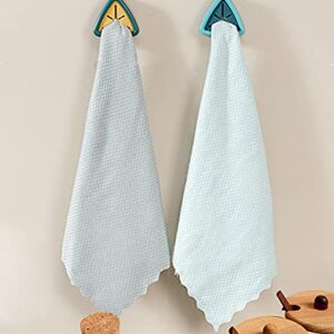 WOIWO 3 PCS Kitchen Creative Towel Rack No-Punched Storage Hook Kitchen Wiper Plug Hanging Rack Hand Towel Washing Towel Storage Rack