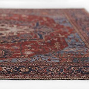 Momeni Afshar Polyester Area Rug, Red, 10' X 14'