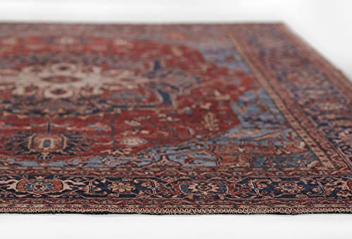 Momeni Afshar Polyester Area Rug, Red, 10' X 14'