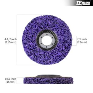 Ur-Excellent 4-1/2" x7/8'' Stripping Discs Rust Remover Wheel Remove Paint and Oxidation Poly Strip Wheel Disc Abrasive Angle Grinding Wheel - 5 Pack(Purple)