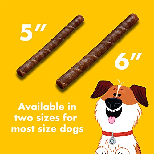 Chewsday 6-Inch Chewy Dog Chew Twists, Made in The USA, All Natural Rawhide-Free Highly-Digestible Treats, Peanutty Bliss - 14 Count