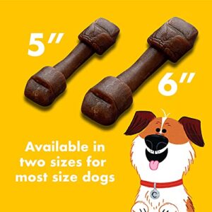 Chewsday 5-Inch Long-Lasting Dog Chew Bones, Made in The USA, All Natural Rawhide-Free Highly-Digestible Treats, Chicken Delight - 14 Count