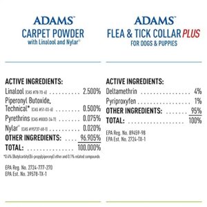 Adams Carpet Powder + Flea & Tick Dog Collar