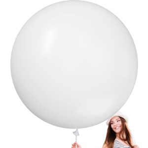 partywoo white balloons, 4 pcs 36 inch large matte white balloons, big white balloons for balloon garland or balloon arch as party decorations, wedding decorations, baby shower decorations, white-y13