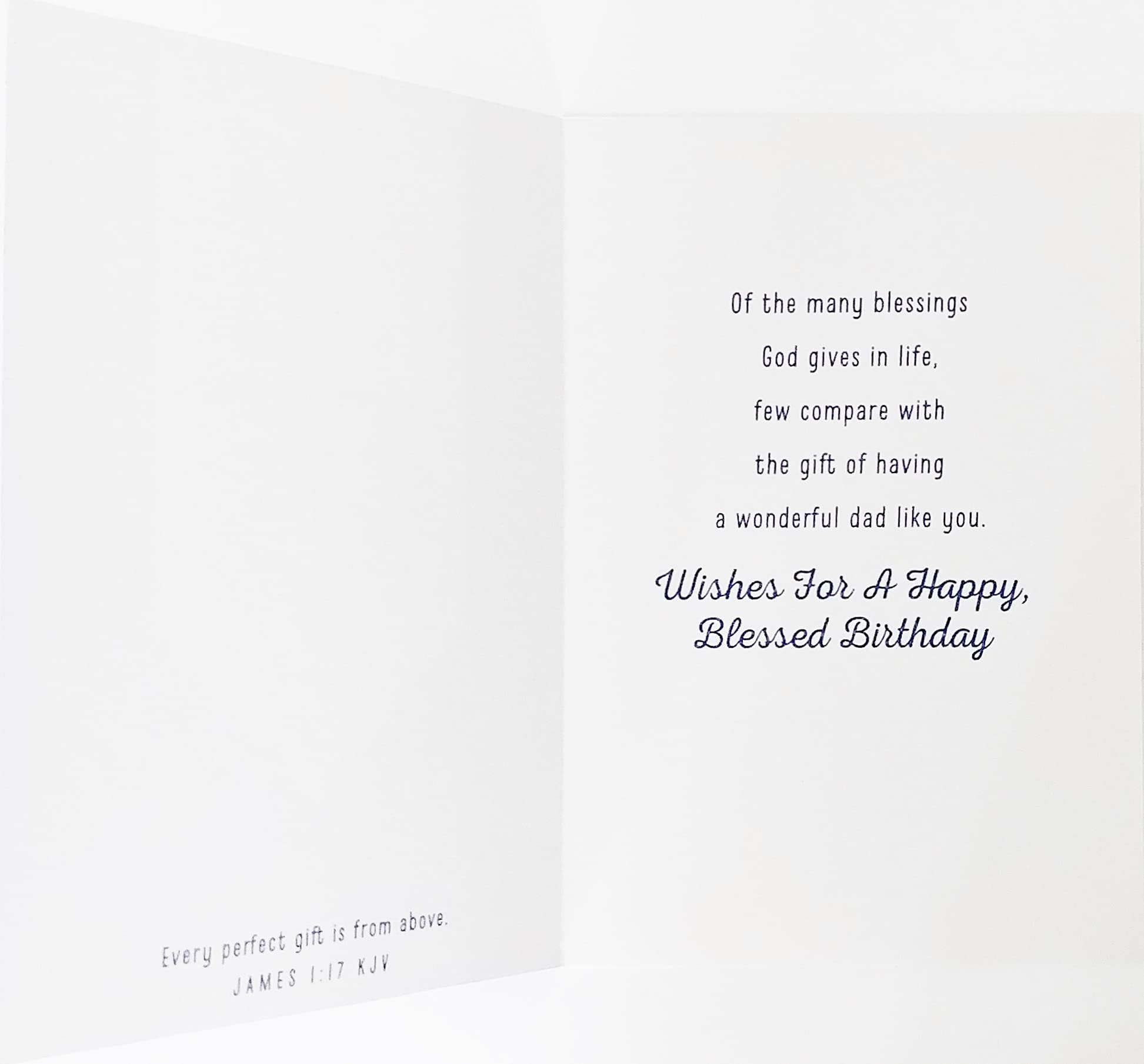 Greeting Card For A Wonderful Dad Religious Christian Happy Birthday Of The Many Blessings God Gives In Life Few Compare With You