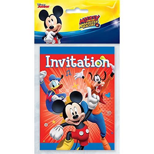 Unique Mickey Birthday Party Supplies Bundle Set includes Party Invitations with Envelopes - 24 Count