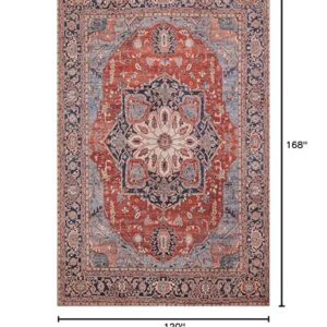 Momeni Afshar Polyester Area Rug, Red, 10' X 14'