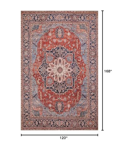 Momeni Afshar Polyester Area Rug, Red, 10' X 14'