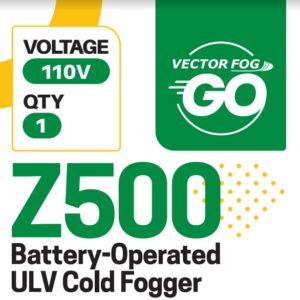 Vectorfog GO-Z500 Battery Powered (110V) Fogging Mosquito, Bug and Insect ULV Fogger Machine - Home and Commercial Yard Sprayer for Mosquitoes - Cordless Mist Foggers for Mold and Insecticide - 2.5L