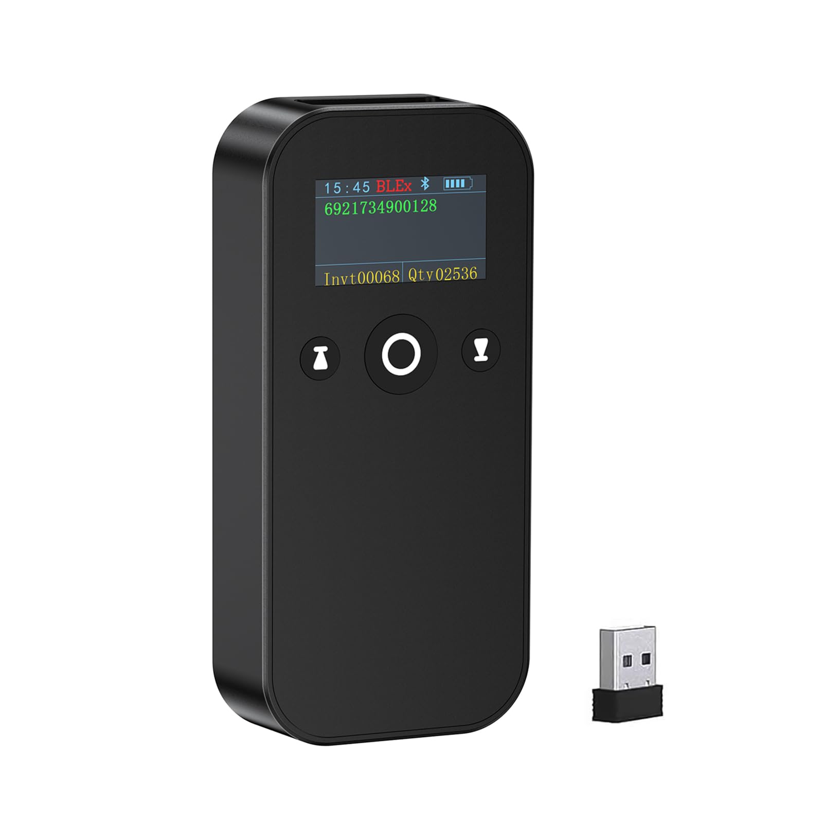 Bluetooth Barcode Scanner Portable 1D USB Laser Mini Bar Code Reader 3-in-1 Bluetooth & USB Wired & 2.4G Wireless Bar Code Reader Scanner Compatible Windows, Mac,Android, iOS or Phones