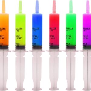 JOYIN Pack of 25 Plastic Syringes 60ml 2 oz Easy-Grip Caps Reusable Container Tubes with Individually Wrapped & Caps