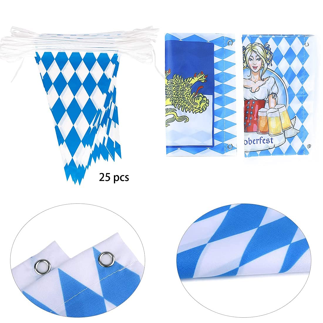 Oktoberfest Decorations Kit German Party Supplies Bavarian Beer Party Decor Banners Flag Germany