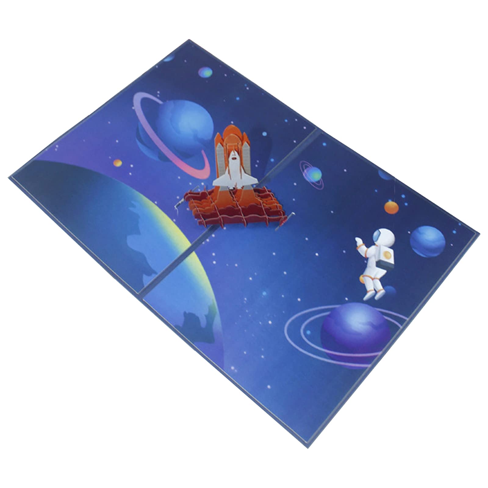 3D Space Shuttle Pop Up Greeting Card for Kids Spacecraft Spaceship Universe Science Lover,For All Occasion, Graduations, Happy Birthday Cards For Children, Son, College With Envelop,Size 6x8 Inch