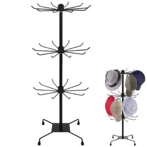 standing hat rack 3- tier hat display rack stand metal retail display stand cap organizer standing hat hooks rotating display rack stand rotating jewelry stands