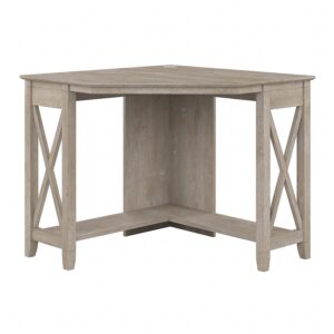 bush furniture key west small corner desk in washed gray