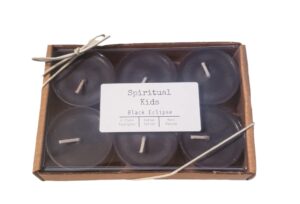 black eclipse (dragon's blood) natural soy wax tealights 6ct hand poured with fragrant/essential oils!