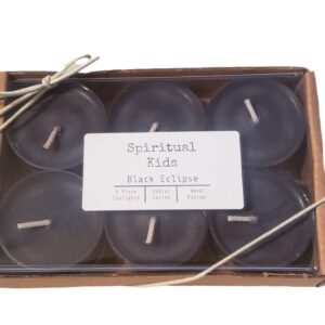 Black Eclipse (Dragon's Blood) Natural Soy Wax Tealights 6ct Hand Poured with Fragrant/Essential Oils!