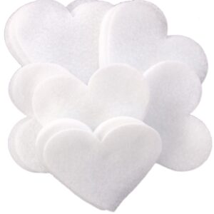 Playfully Ever After 1 inch Felt Hearts 200pc - White