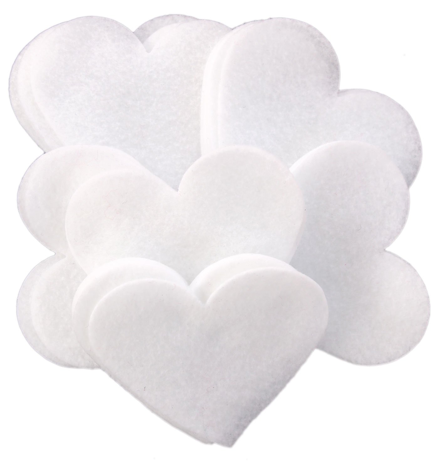 Playfully Ever After 1 inch Felt Hearts 200pc - White