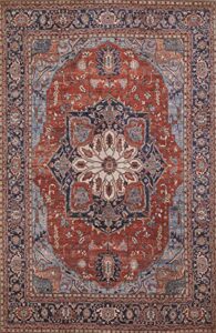 momeni afshar polyester area rug, red, 10' x 14'