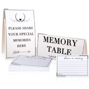 outus 52 pieces share a memory cards funeral guest book memory card for celebration of life, birthday, graduation, wedding, anniversary, retirement, baby showers (white)