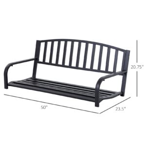 Patio Porch Hanging Swing Chair Garden Deck Yard Bench Seat Outdoor Furniture,550 lb Weight Capacity, Black