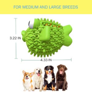 Dog Toy for Aggressive Chewers, Tough Natural Rubber Toys with Squeaker & Crinkle Paper, Durable Dog Toys for Small Medium Large Breed Dogs, Teeth Cleaning