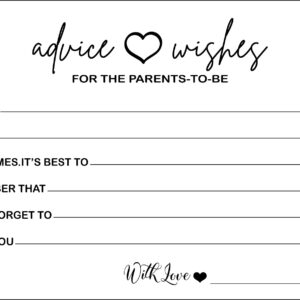 RXBC2011 Advice and Wishes Cards for the parents to be Baby Shower Games Card Advice Card for new Mommy and Daddy Pack of 50