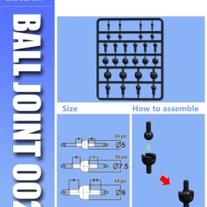 Custom Ball Joint for MG RG HG Scale Model,Resin Cast Kit, Action Figures 6-7" Ball Joint Parts Detail Movable Action (SBJ002)