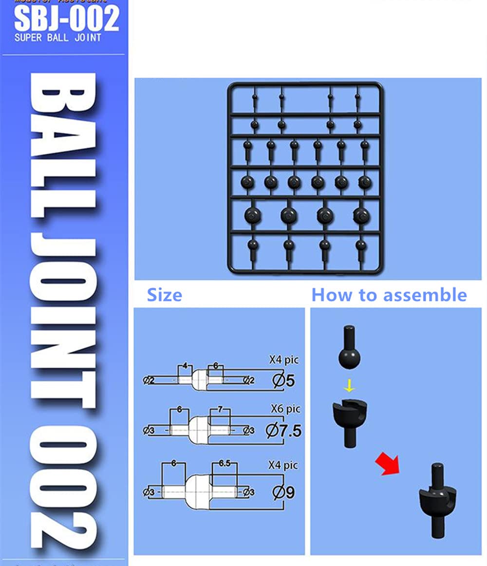 Custom Ball Joint for MG RG HG Scale Model,Resin Cast Kit, Action Figures 6-7" Ball Joint Parts Detail Movable Action (SBJ002)