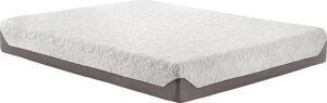 boyd sleep 8" respondaflex queen size medium firm gel memory foam mattress, cooling air flow layer, and comfort support base, bed in box, fiberglass free,white