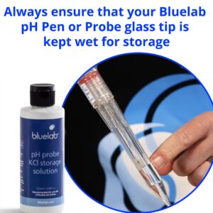 Bluelab STSOL120 KCL Storage Solution 120ml pH Probe and Pen, Maintain Meters Used for Water, Soil, and Hydroponic System or Indoor Plant Grow White